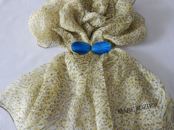 Vintage Collectible Marc Rozier Silk Scarf French - Gem