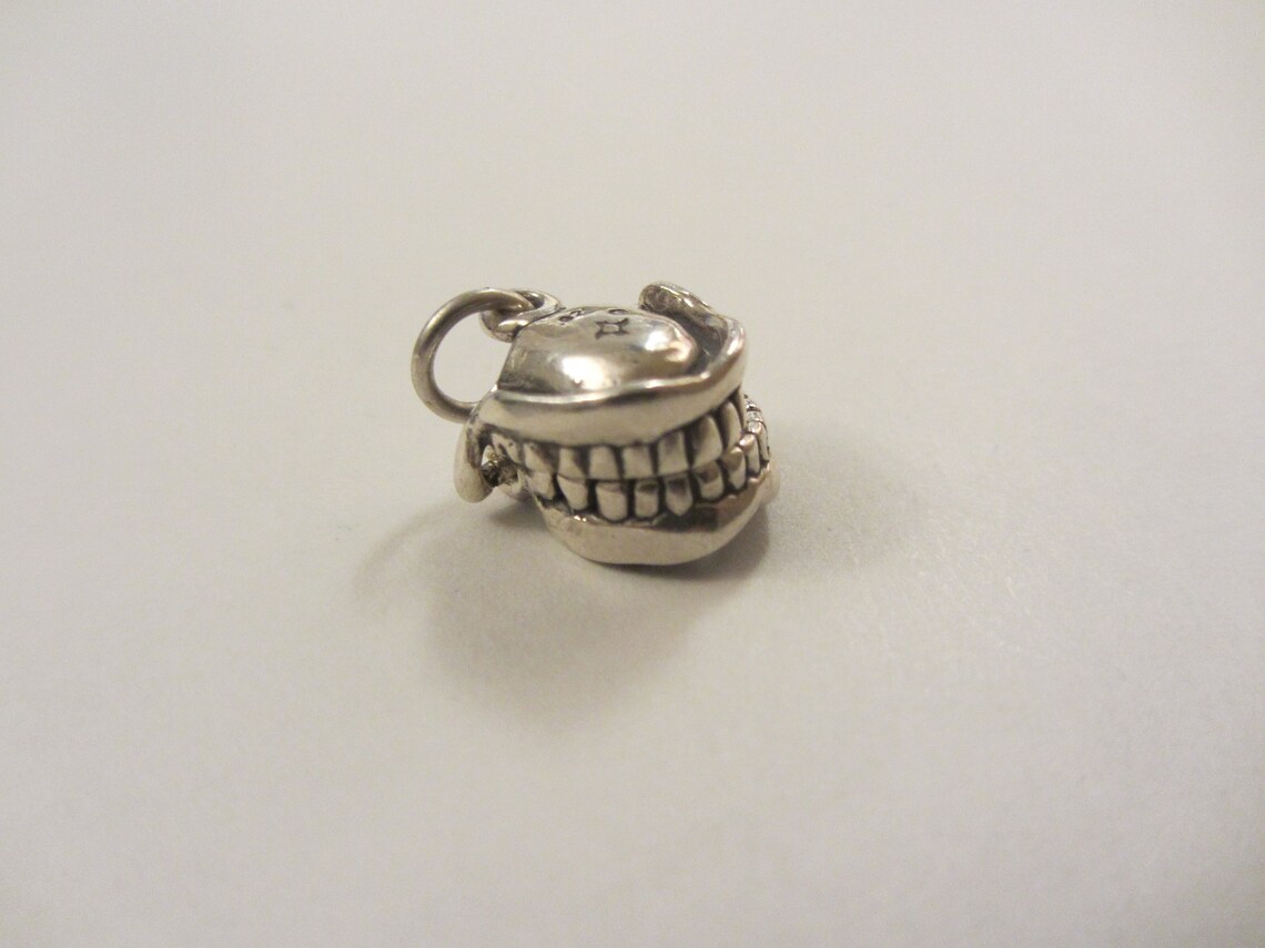 Sterling Silver 3D Movable Teeth Dentures Charm Pendant 3.60 | Etsy