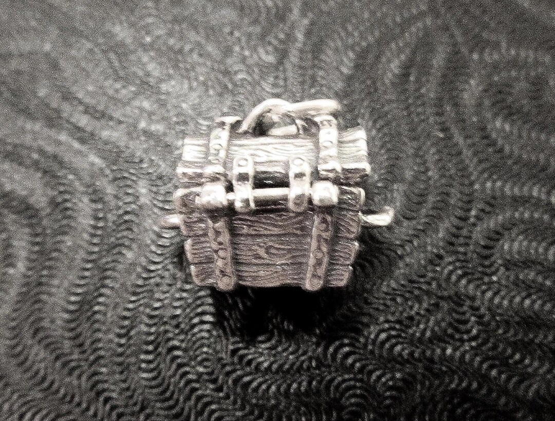 Sterling Silver 3D Movable Open and Closes Treasure Chest Charm - 6.58 ...