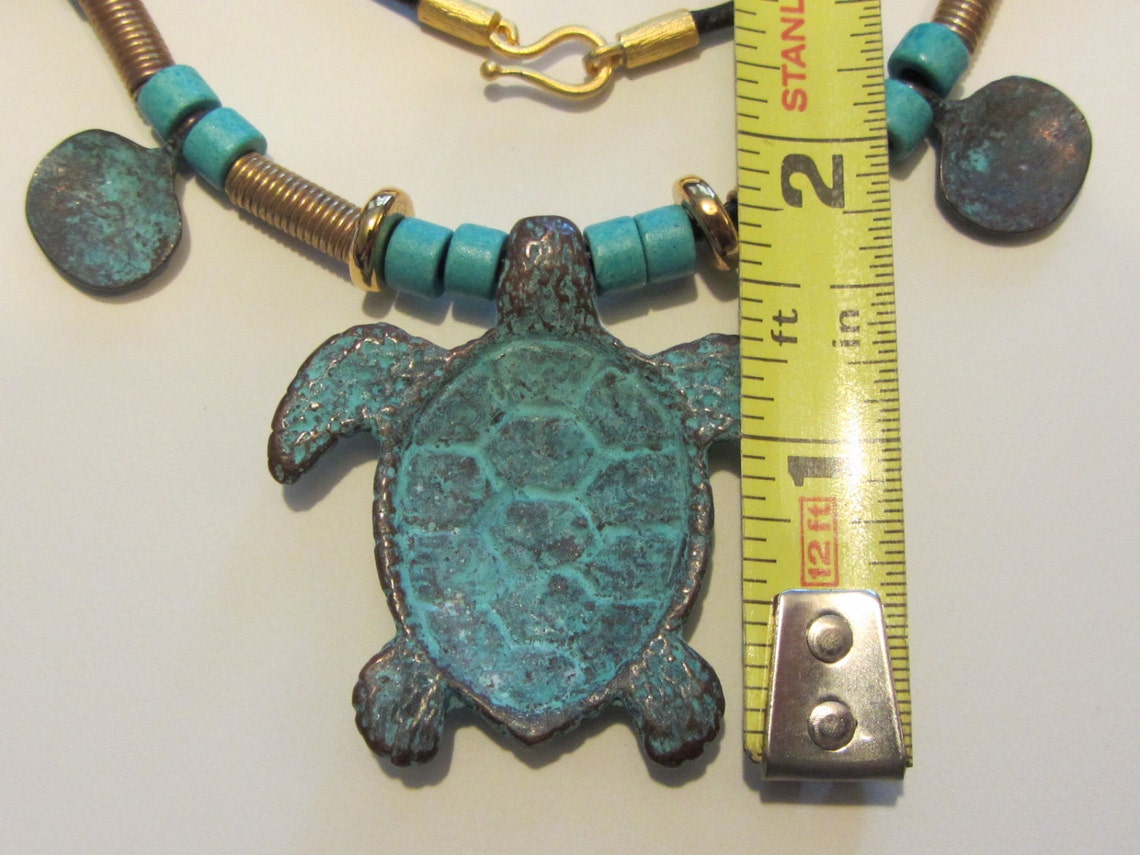 Turtle & Shell Beaded Pendant Necklace With Greek Ceramic - Etsy