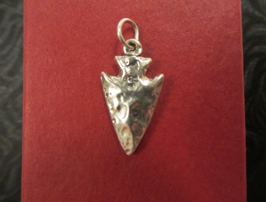 New Sterling Silver 3D Arrowhead Native Indigenous People Charm Pendant ...