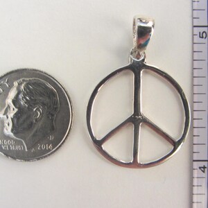 Sterling Silver Peace Sign Pendant - 1.30 Grams - Please See Photos - Etsy