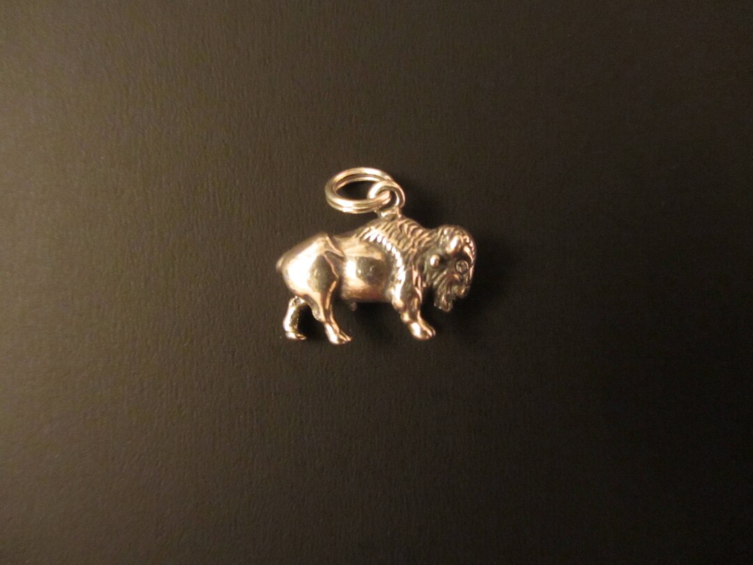 New! Sterling Silver 3D Buffalo or Bison Charm - 3.34g - Etsy