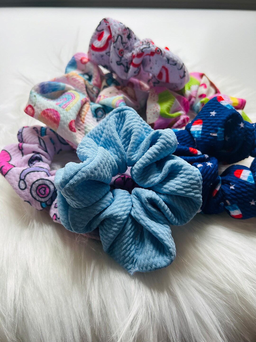 Solid Color Scrunchies • Hand Sewn - Etsy