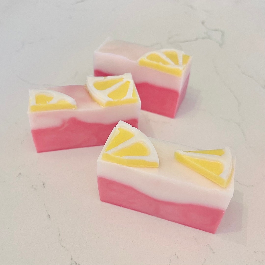 Pink Lemonade Mini Soap Bar • Handmade Artisan Soap • Lemon Scented ...