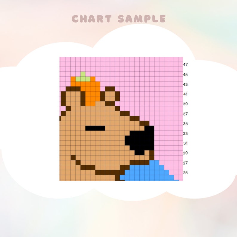 Capybara Tapestry Crochet - PATTERN - Etsy