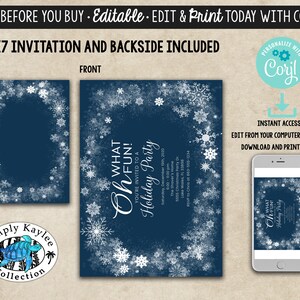 Snowflake Holiday Party, Snowflake Christmas Party, Snowflake Party ...
