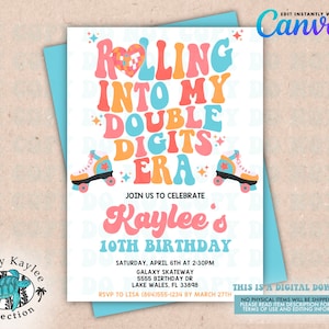 Double Digits Birthday Invitation, Double Digits Era Birthday ...