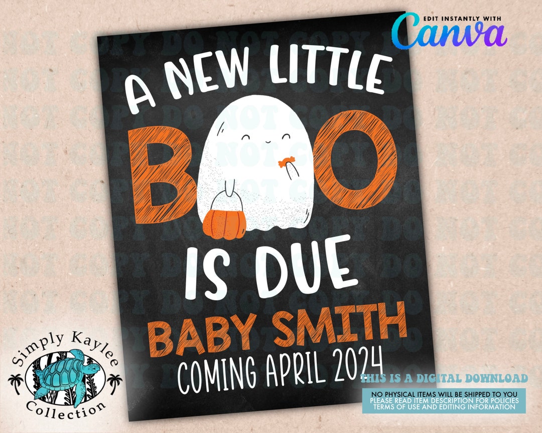 A New Little Boo is Due Halloween Pregnancy Announcement, Halloween ...