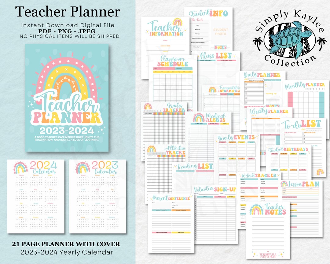 Lesson Plan Template, Lesson Planner Printable, Homeschool Teacher ...