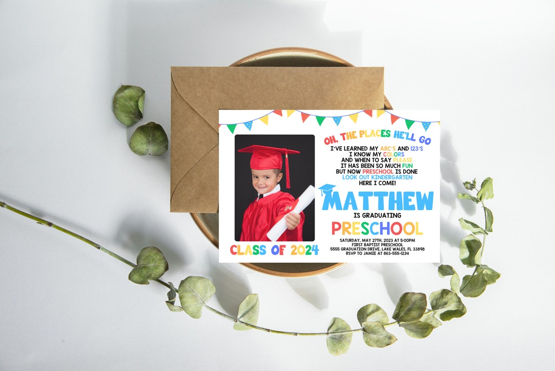 School Graduation Invitation: Editable Template (digital Download) - Etsy