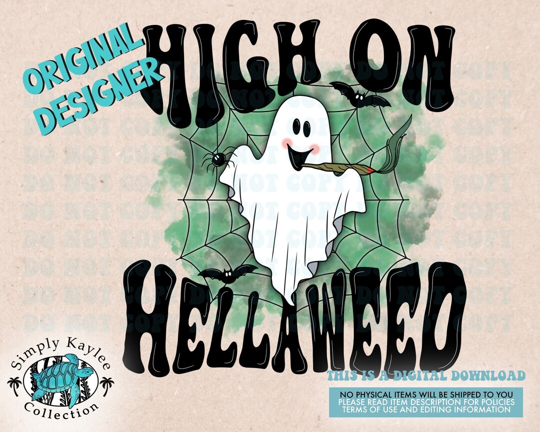 High Spirits Stoned Ghost Png, High on Hellaweed Ghost Png, Stoned ...