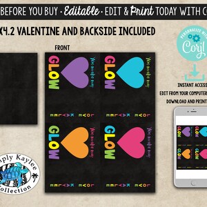 Glow Valentine's Day Card, Glow Stick Valentine's Holder, You Make My ...