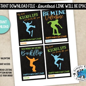 Skateboarding School Valentine's Day Cards, School Valentines ...