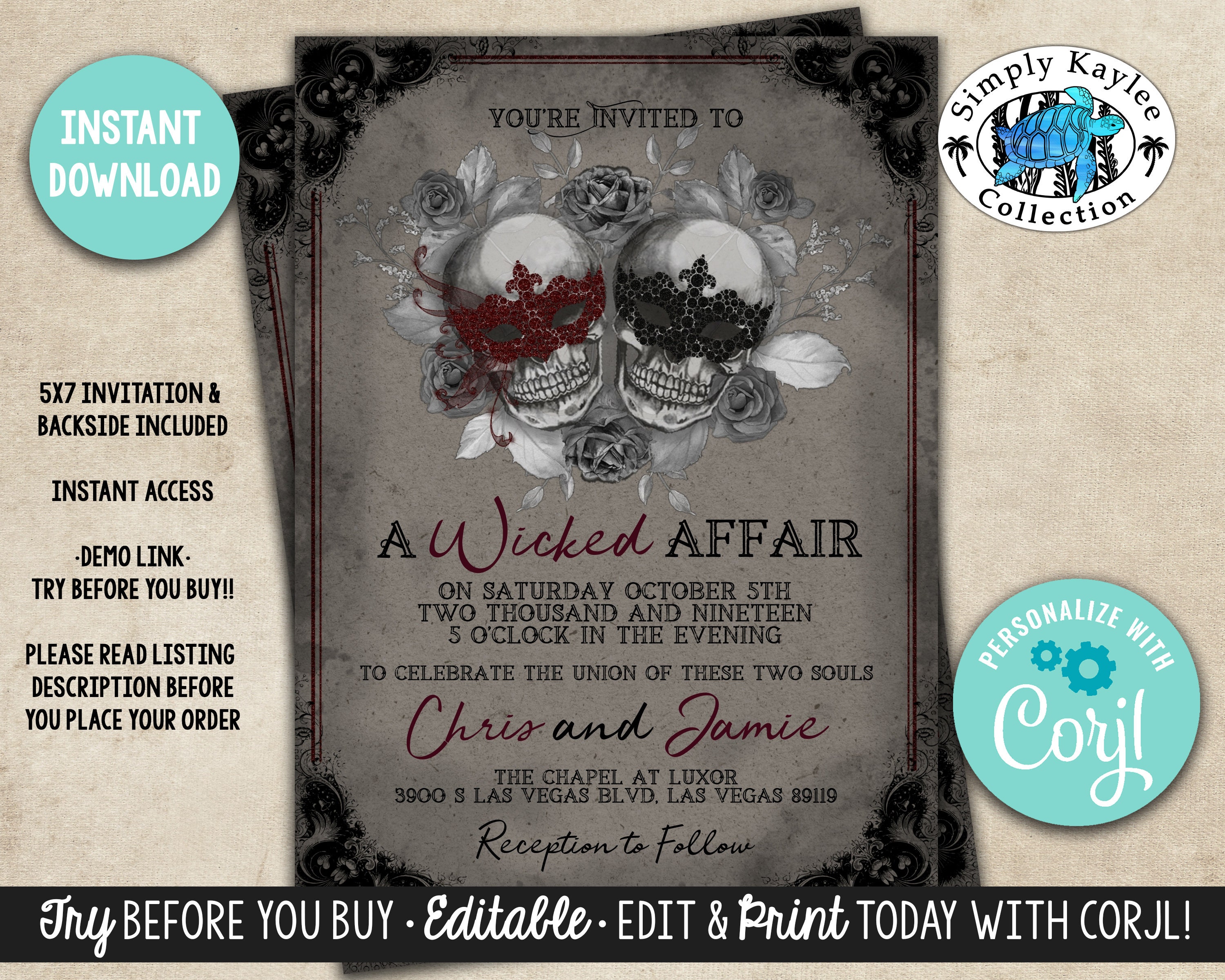 Skull wedding invitations 60 photos - Astyledwedding.com