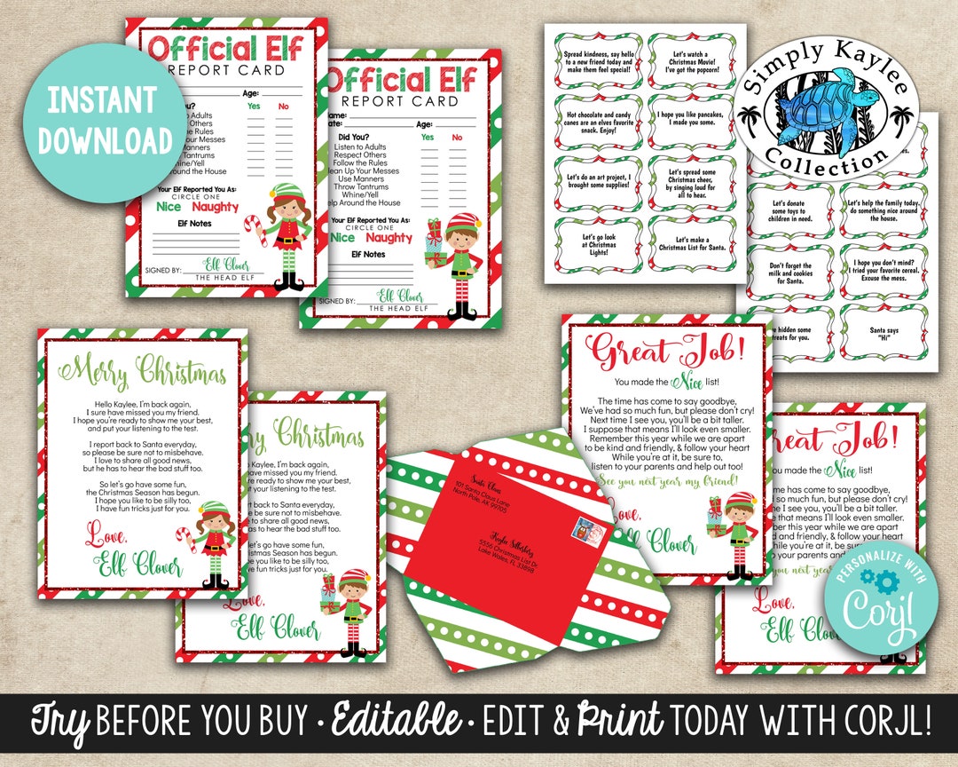 Elf Arrival Letter, Elf Kit, Elf Goodbye Letter, Elf Welcome Letter ...