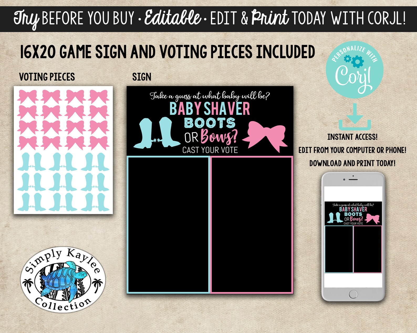 Gender Guessing Game Gender Reveal Game Gender Voting Game - Etsy