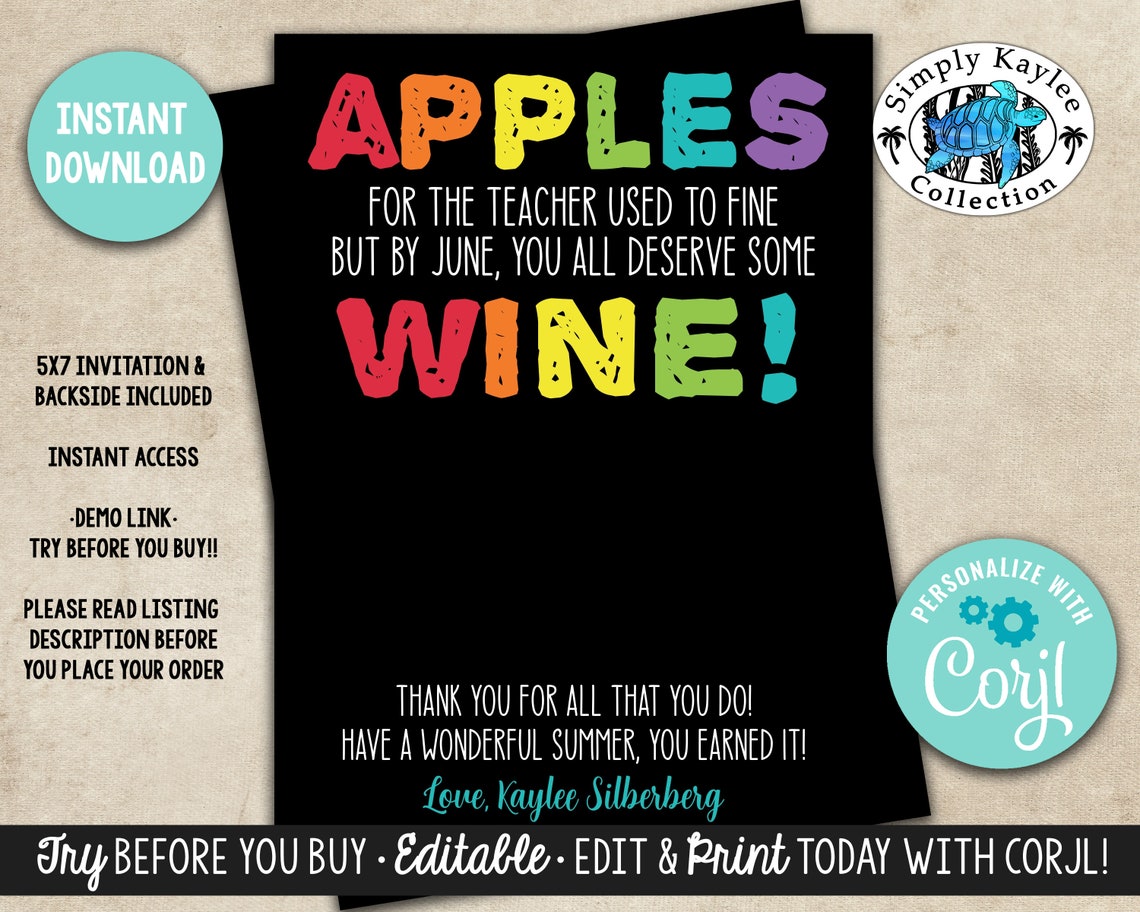 Teacher Appreciation Gift Card Holder End of the Year - Etsy