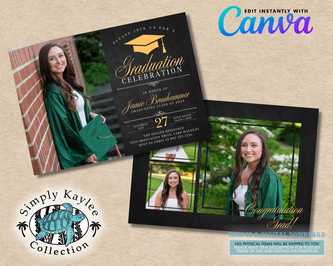 Editable Graduation Party Invitation Template (digital Download) - Etsy