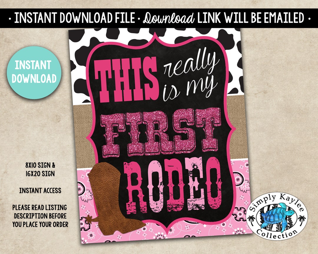 Cowgirl Second Birthday Rodeo Sign, Cowgirl Birthday Party Sign ...