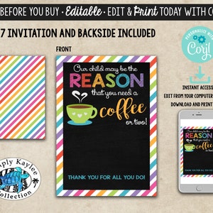 Coffee Teacher Appreciation Gift Card Holder - Teacher Coffee Gift Card ...