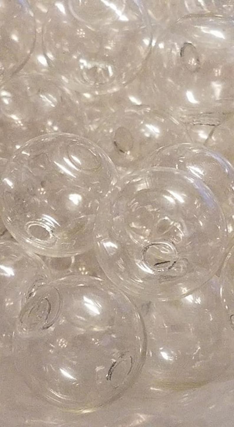 8 Pc 20mm Glass Sphere 1 Hole Glass Ball Glass Vial Globe | Etsy