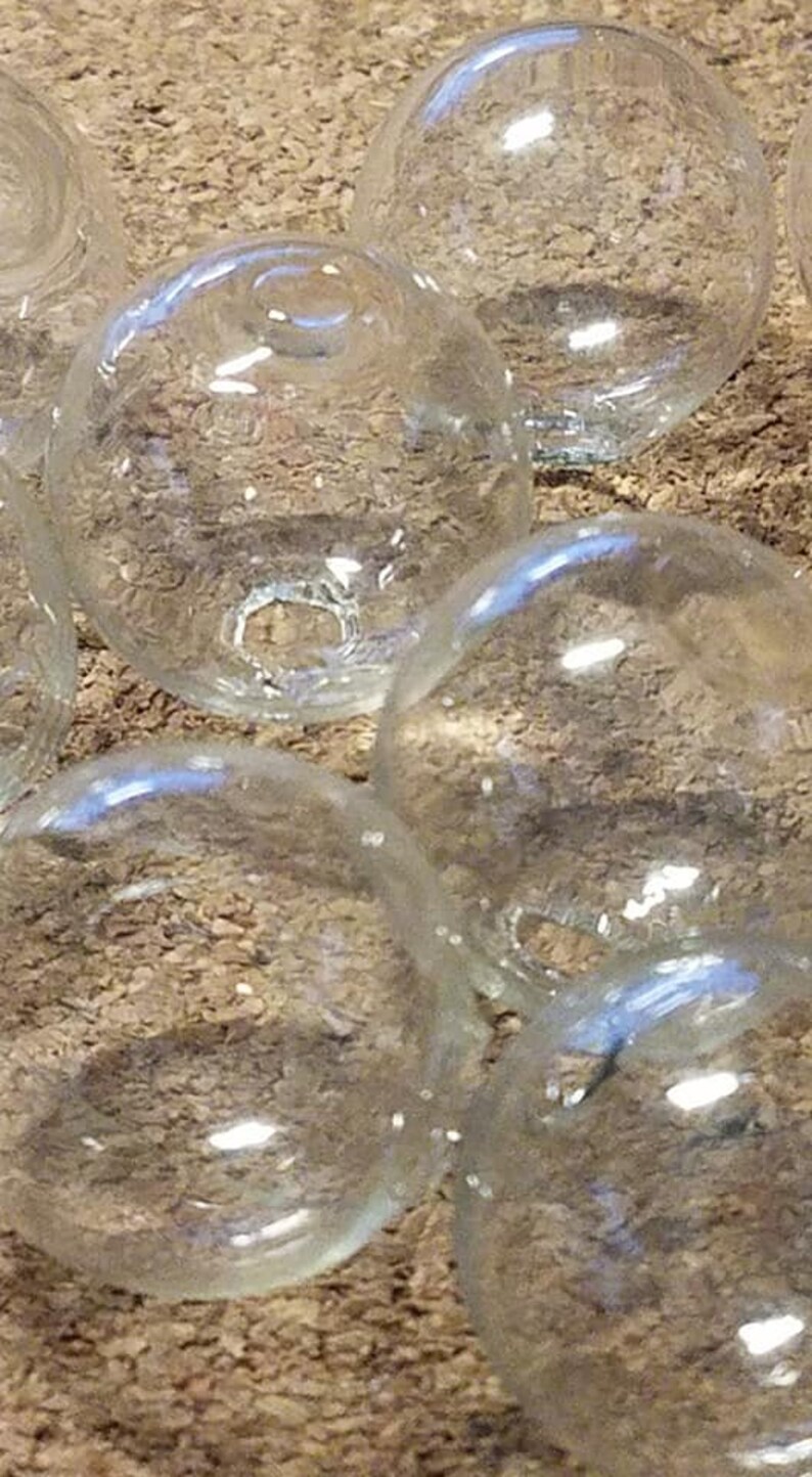 8 Pc 20mm Glass Sphere 1 Hole Glass Ball Glass Vial Globe | Etsy