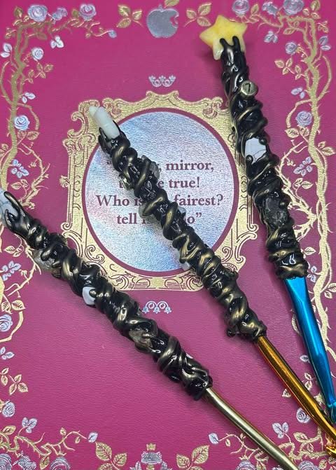 Gemstone Decorated Crochet Hooks Citrine & White Howlite, Moon and ...