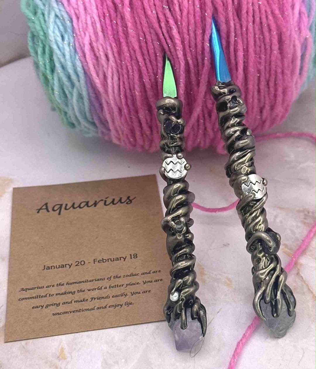 Zodiac Crochet Hook Set Cancer, Gemini, Aquarius - Etsy