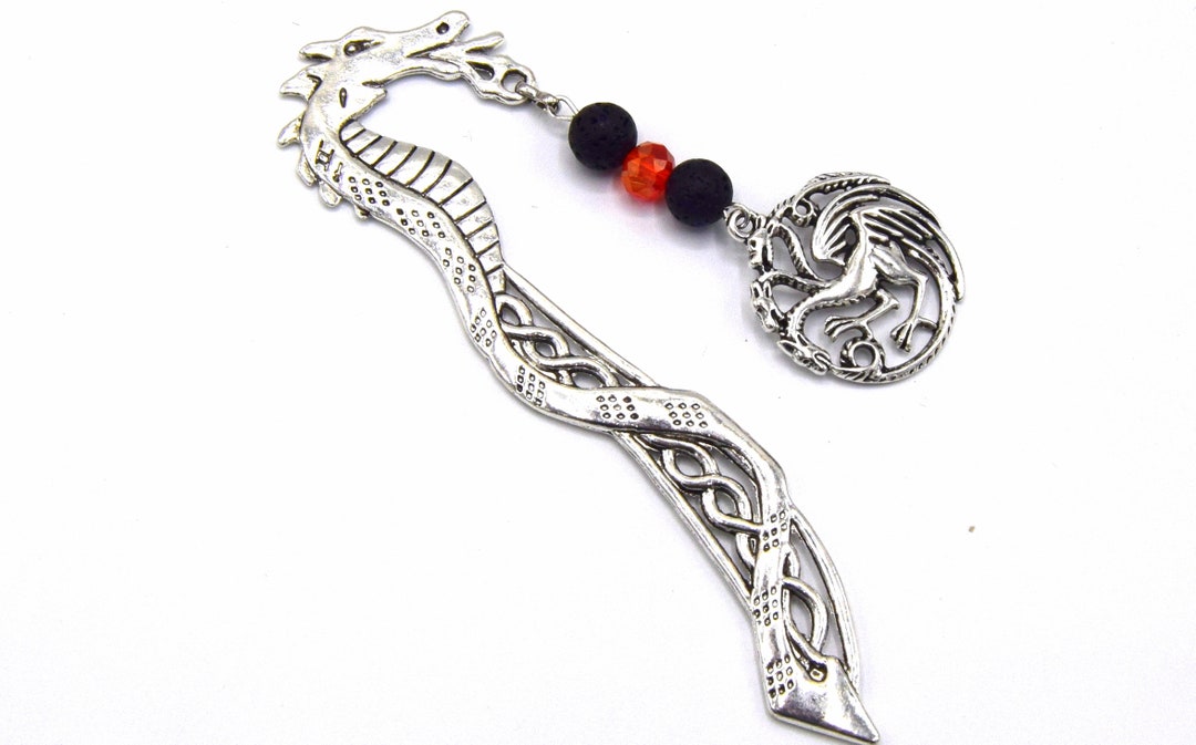 Dragon Bookmark, Chinese Mythology, Chimera, Lava Bead Book Jewelry ...