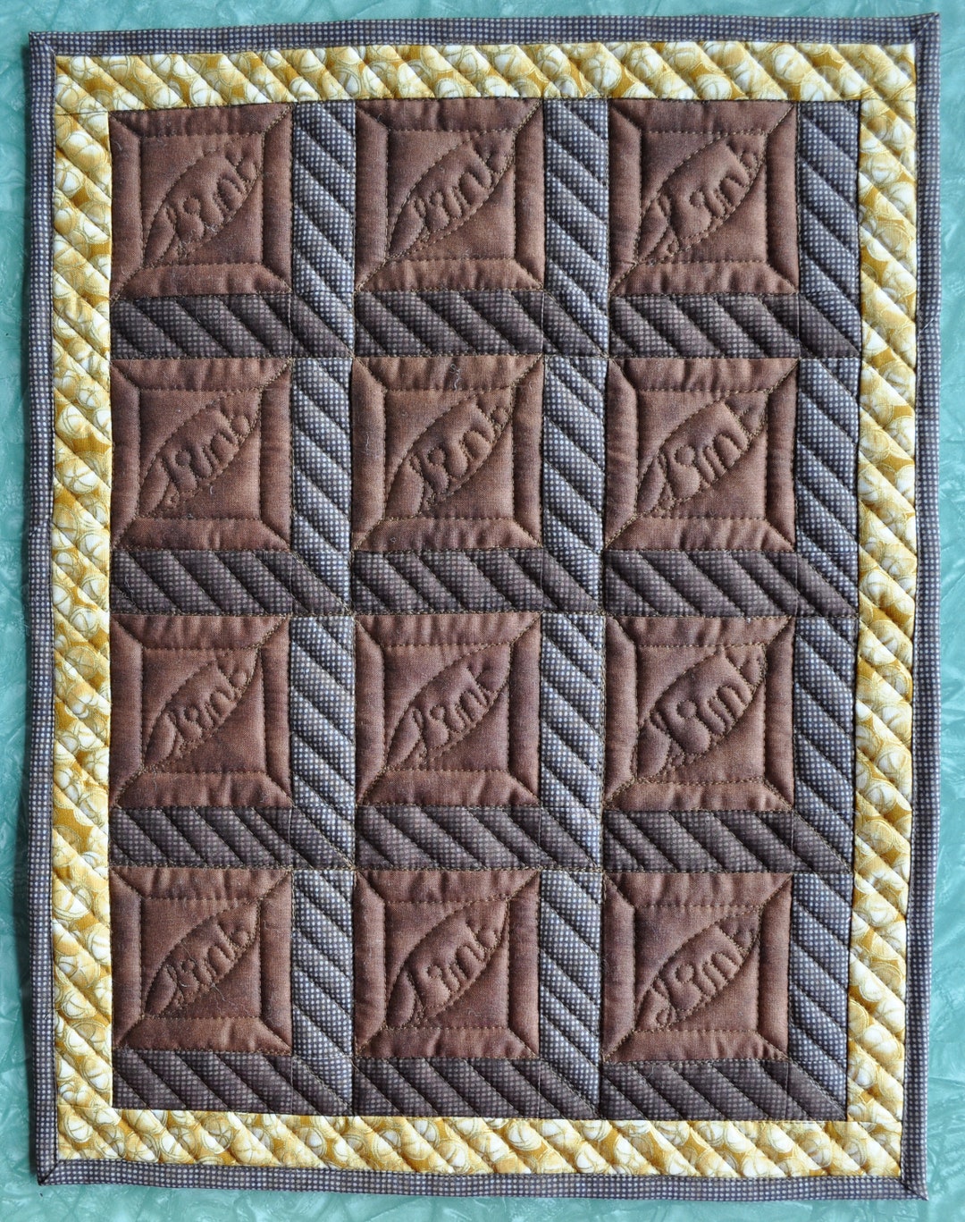 Chocolate Bar Quilted Place Mat Pressed for Success Pattern Only - Etsy