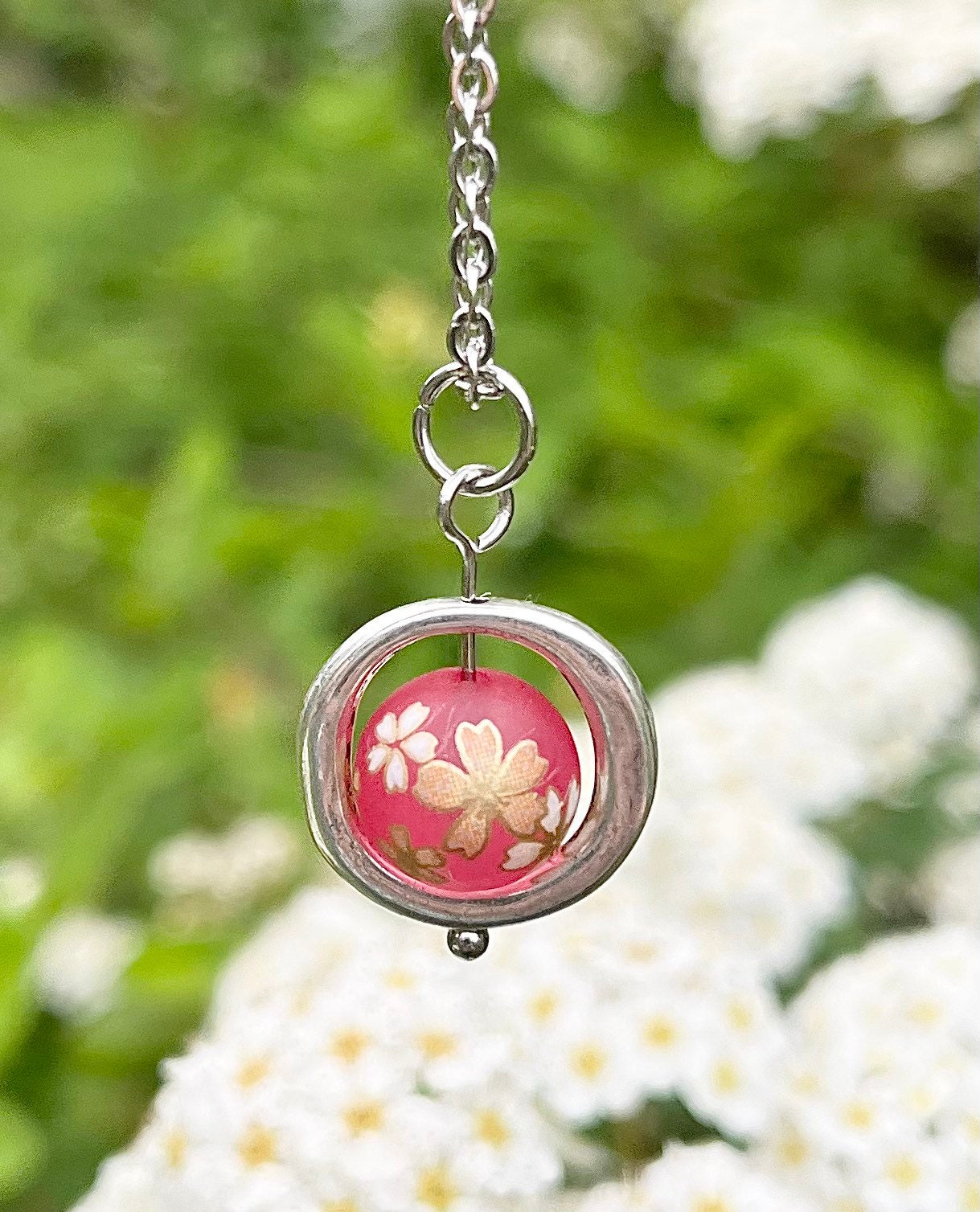 Japanese Tensha Bead Fidget Spinner Necklace - Etsy