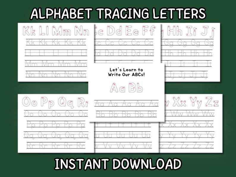 Tracing Alphabet ABC 123 Tracing Worksheets, Handwriting Practice ...