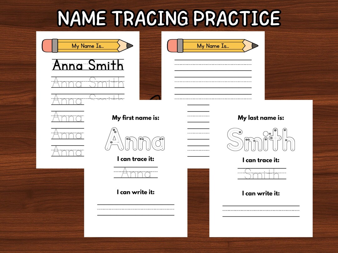 Personalized Name Tracing Worksheet: Handwriting Practice for Kids ...