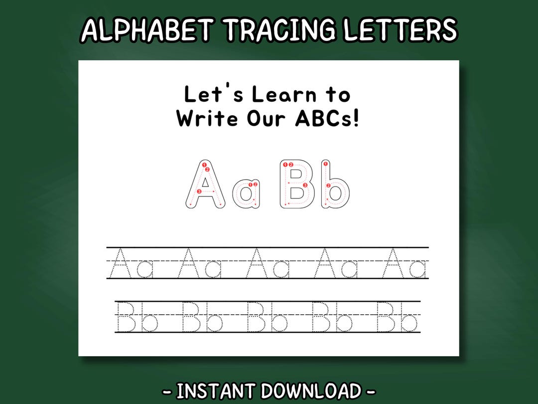 Tracing Alphabet ABC 123 Tracing Worksheets, Handwriting Practice ...