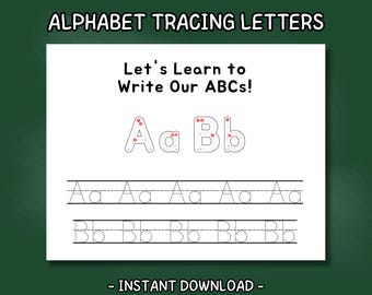 Tracing Alphabet ABC 123 Tracing Worksheets, Handwriting Practice ...