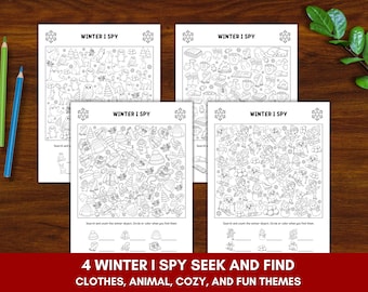 Winter I Spy Printable for Kids| Preschool & Kindergarten Winter ...