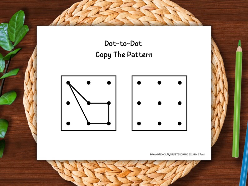 Dot-to-dot Copy the Pattern Worksheets | Visual Motor & Logic Skills ...