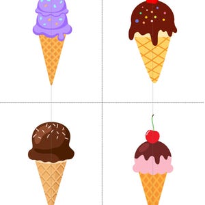 Ice Cream Matching Game: Summer Printable Activity for Toddlers ...