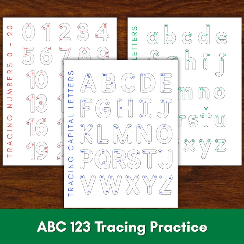 Alphabet Tracing - Etsy