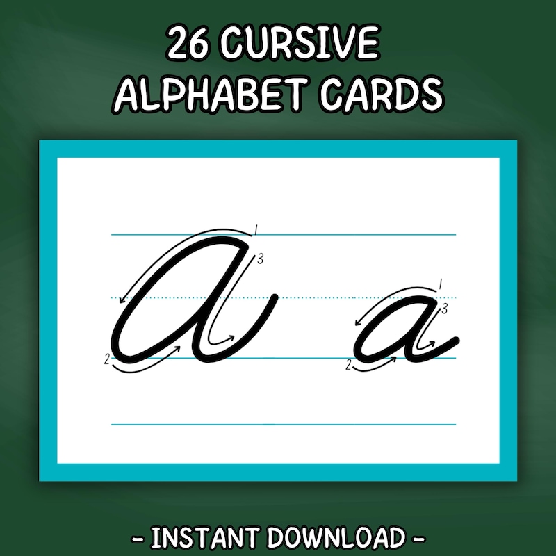 Cursive Alphabet - Etsy