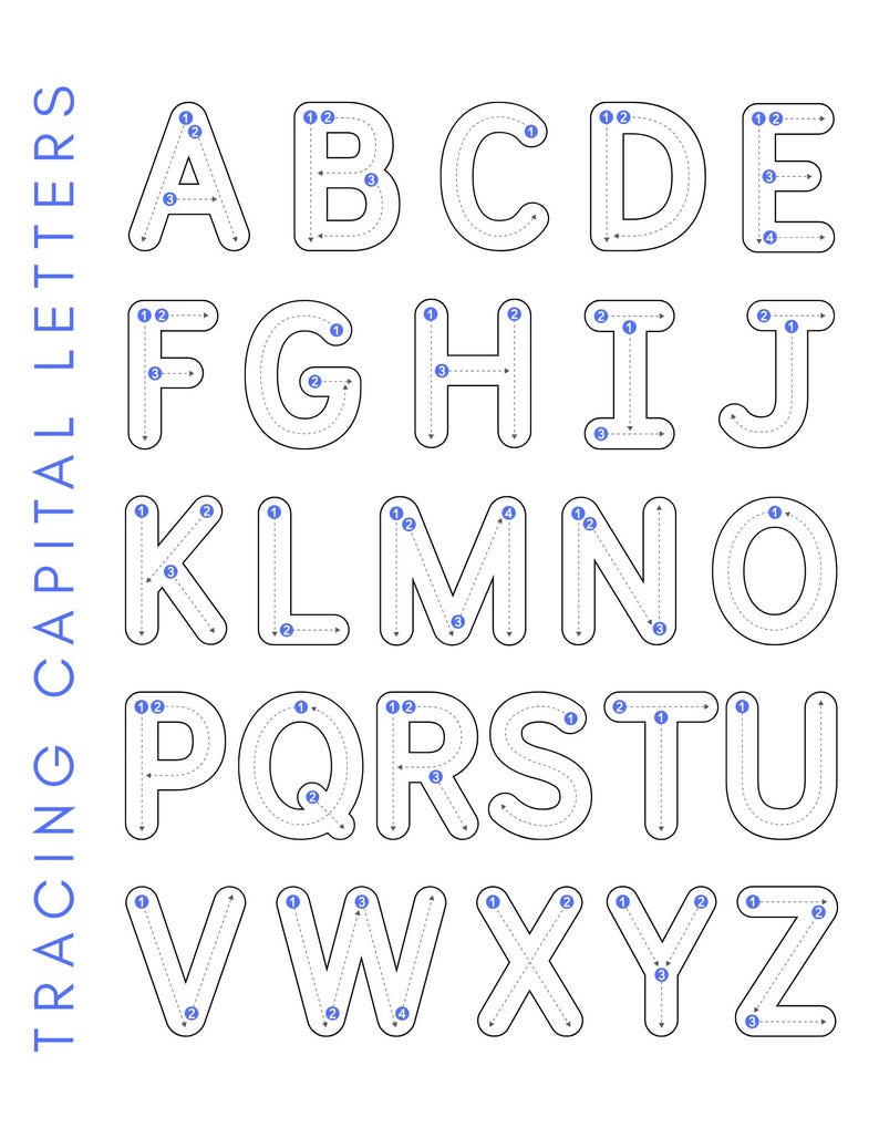 Printable Tracing Alphabet and Number Worksheets, ABC 123 Tracing ...