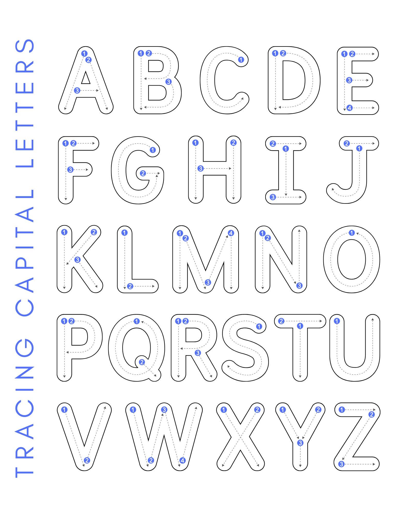 Printable Tracing Alphabet and Number Worksheets, ABC 123 Tracing ...