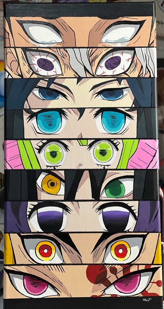 Hashira Eyes Acrylic Painting - Etsy