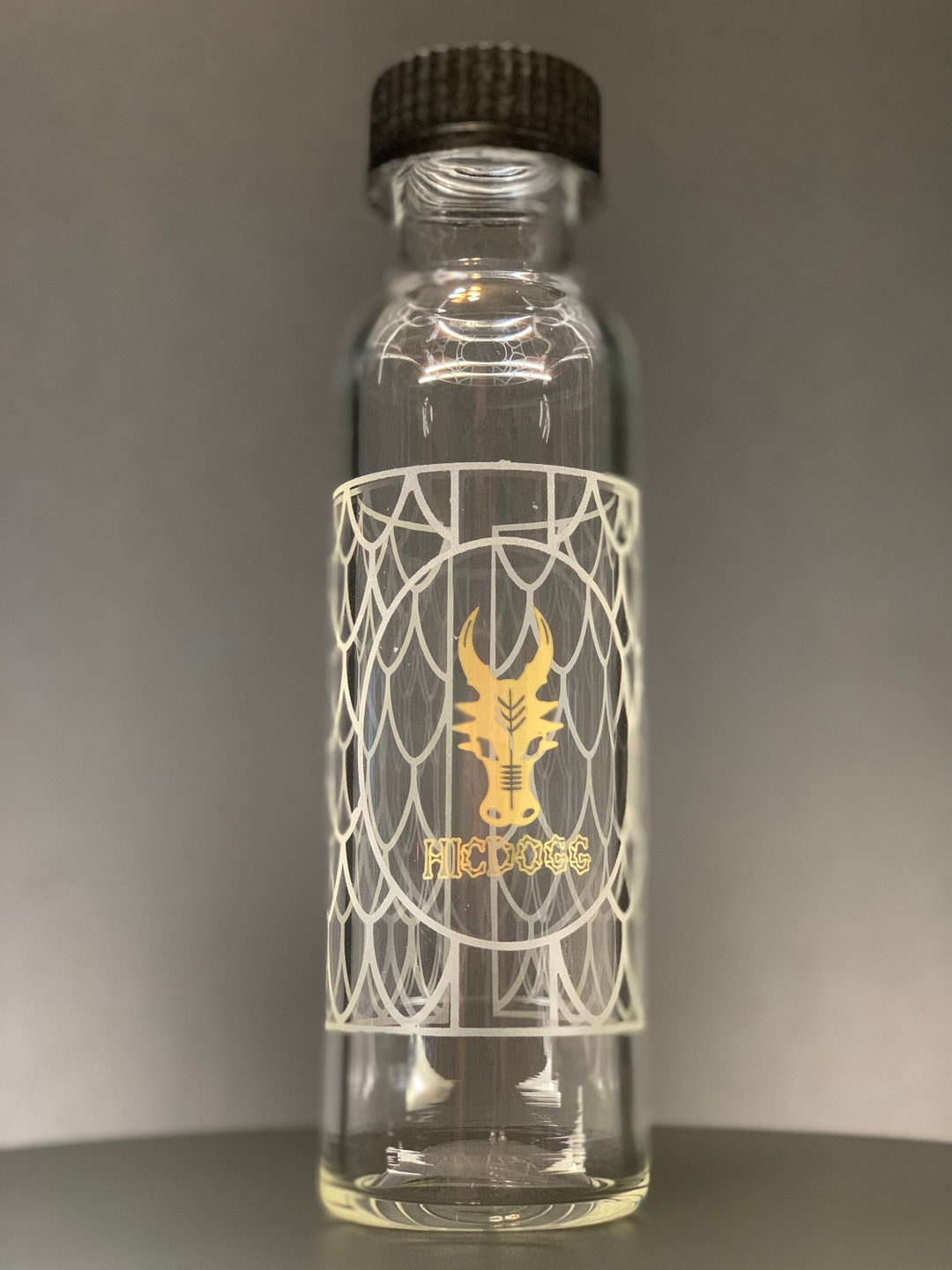 Hand Blown Gass Water Bottle - Etsy