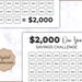 2000 Savings Challenge Printable, Savings Tracker, 2000 Dollars in One ...