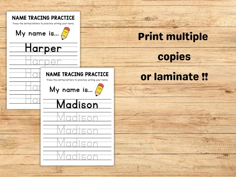 Pre-k Custom Name Tracing Worksheet Handwriting Practice Pages ...