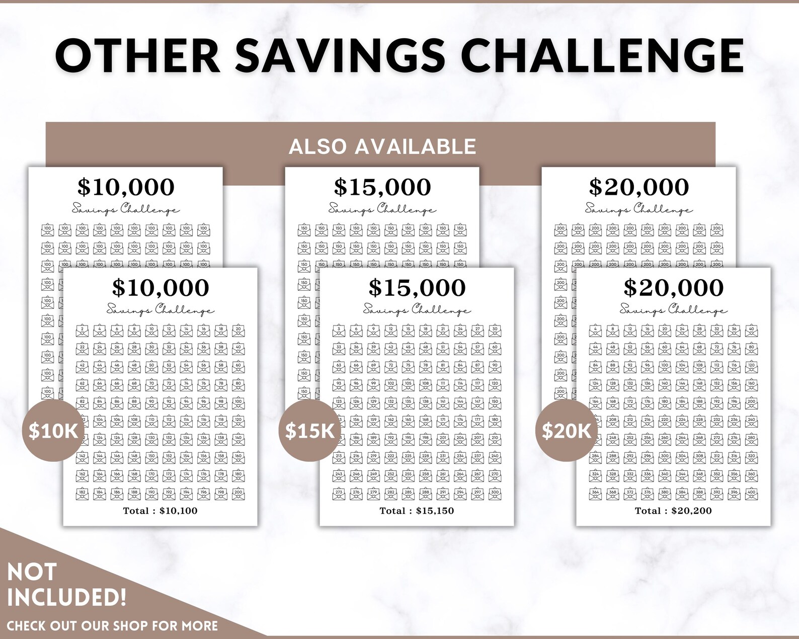 5000 Savings Challenge Printable, Savings Tracker, 5k Savings Challenge ...
