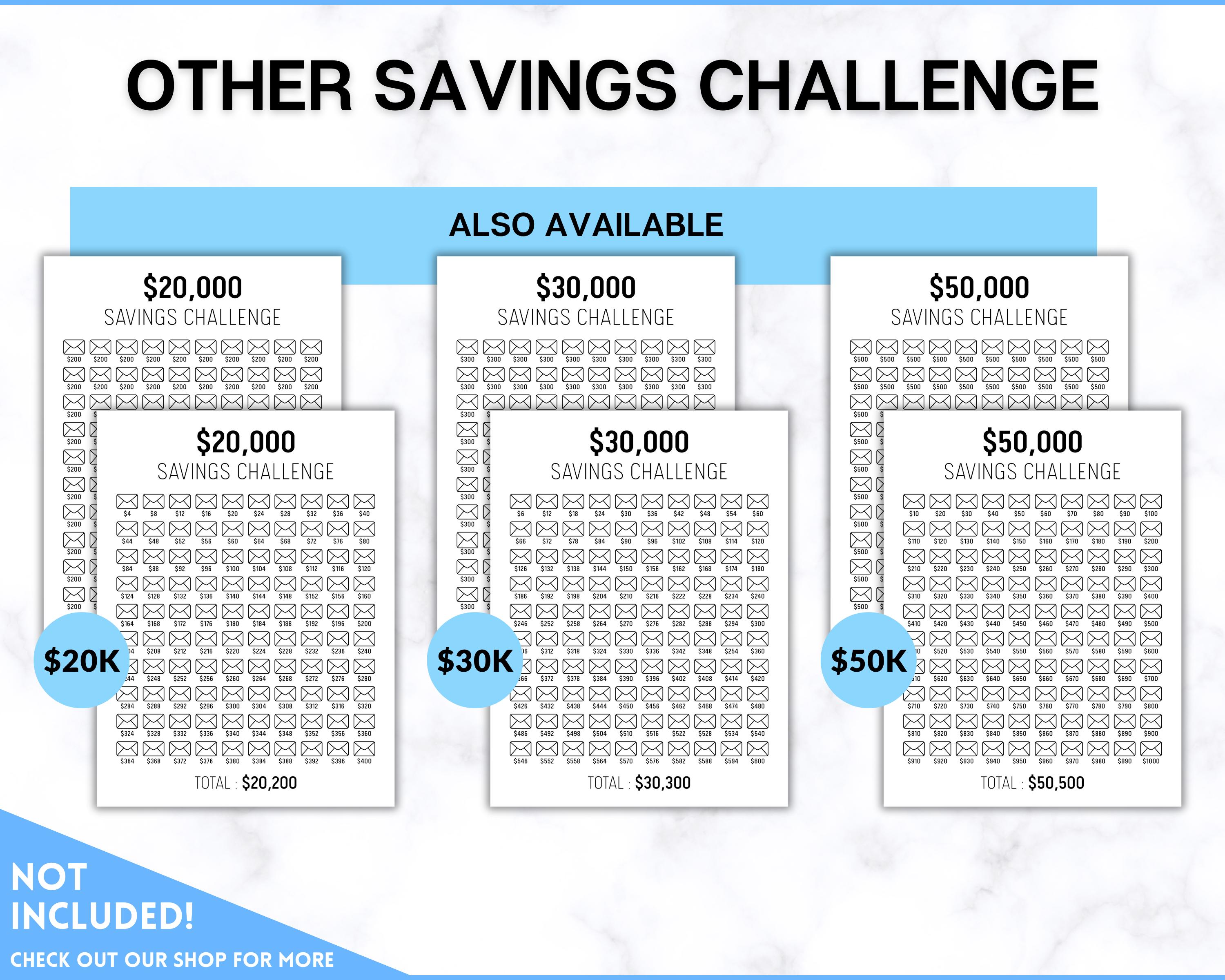 100000 Savings Challenge Printable, Savings Tracker, 100k Savings ...