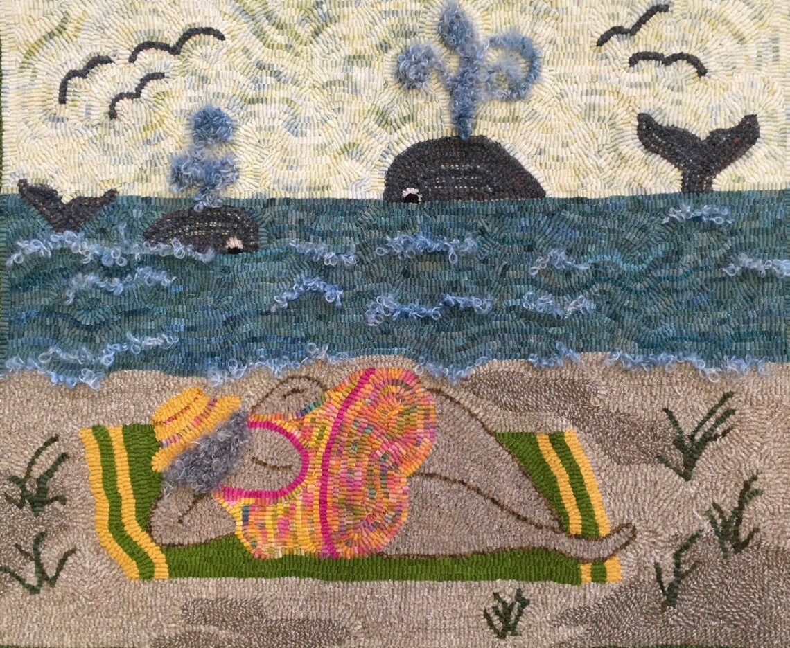 INSTANT DOWNLOAD Rug Hooking Pattern beached - Etsy